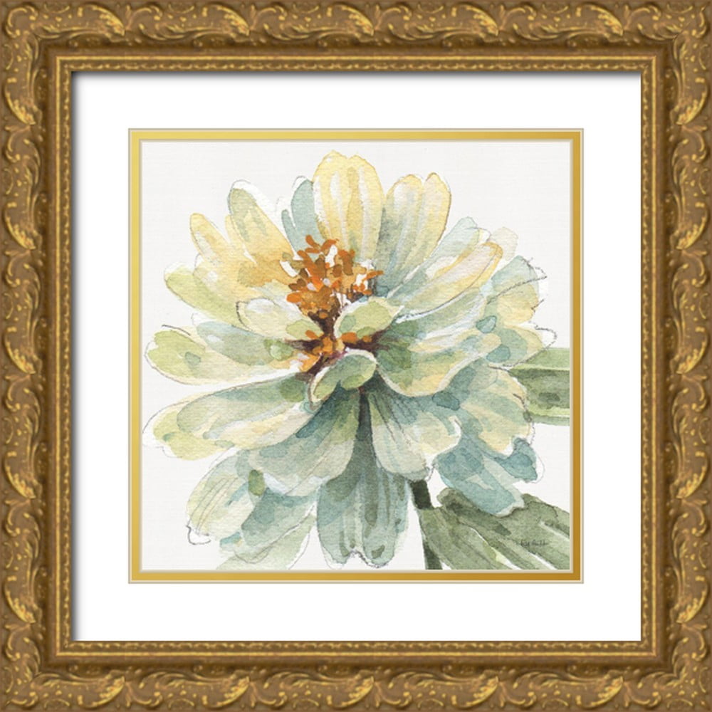 Audit, Lisa 20x20 Gold Ornate Wood Framed with Double Matting Museum ...