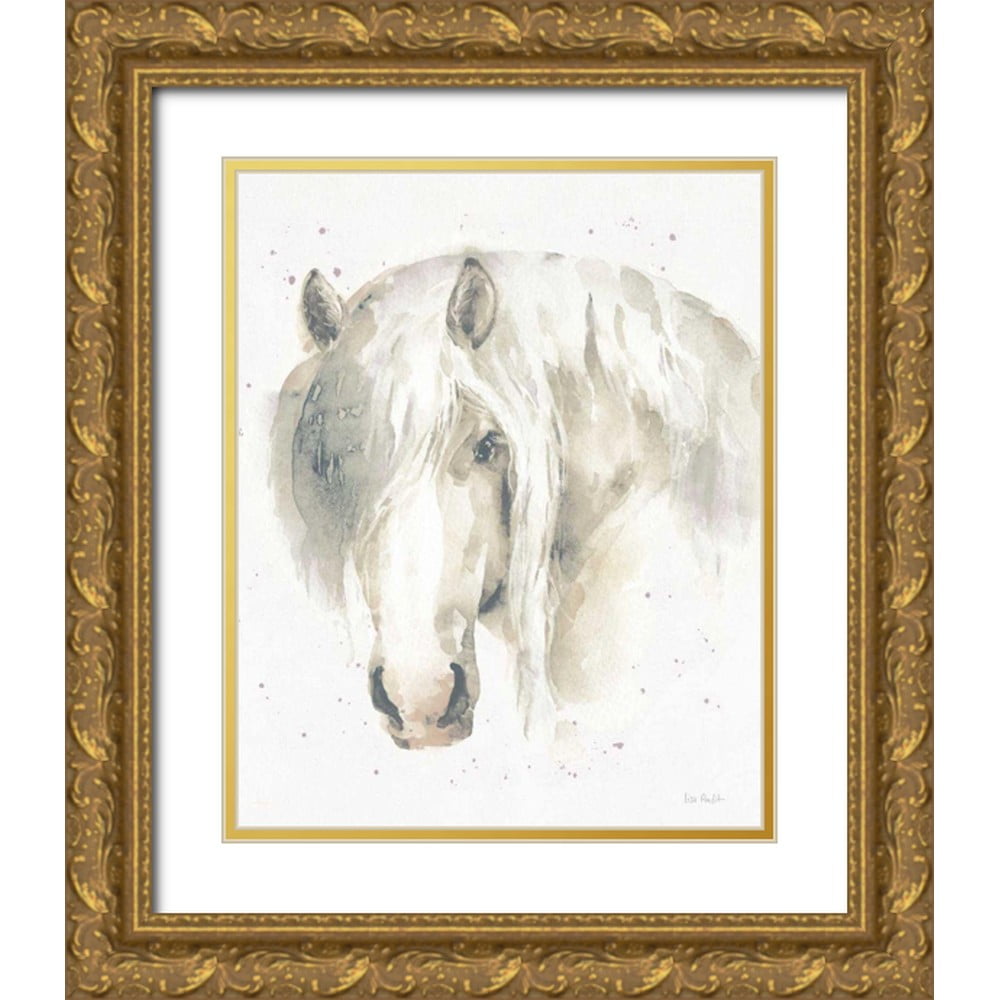 Audit, Lisa 20x24 Gold Ornate Wood Framed with Double Matting Museum ...