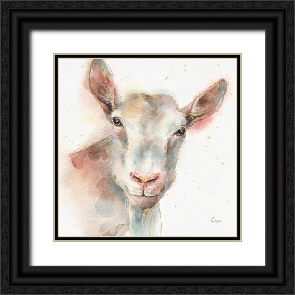 Audit, Lisa 26x26 Black Ornate Wood Framed with Double Matting Museum ...