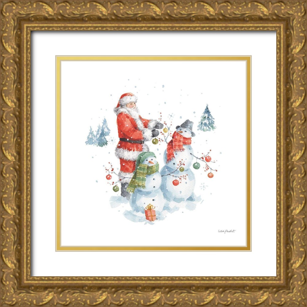 Audit, Lisa 26x26 Gold Ornate Wood Framed with Double Matting Museum ...