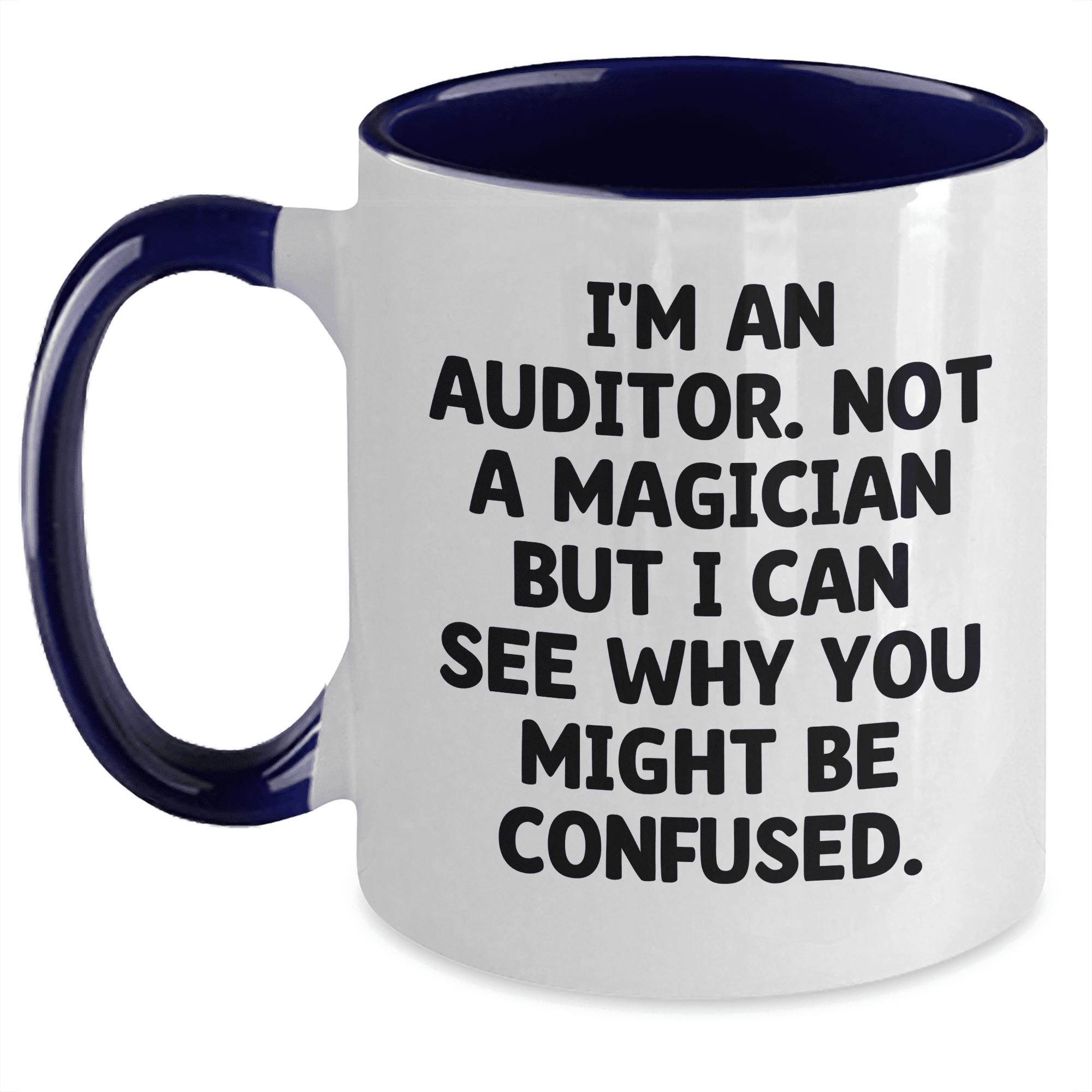 Auditor Gifts Funny Quote Two Tone Coffee Mugs for Graduation from ...