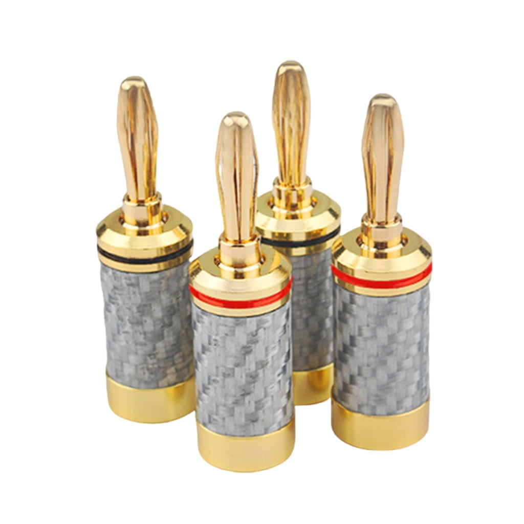 Auditory Banana Plugs Durability Metal Auditory Connectors With Double ...