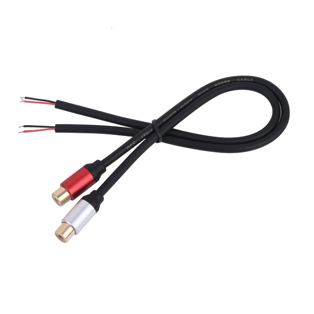 Auditory Cable Auditory Female Connector Head to Bare Wire for Speaker ...