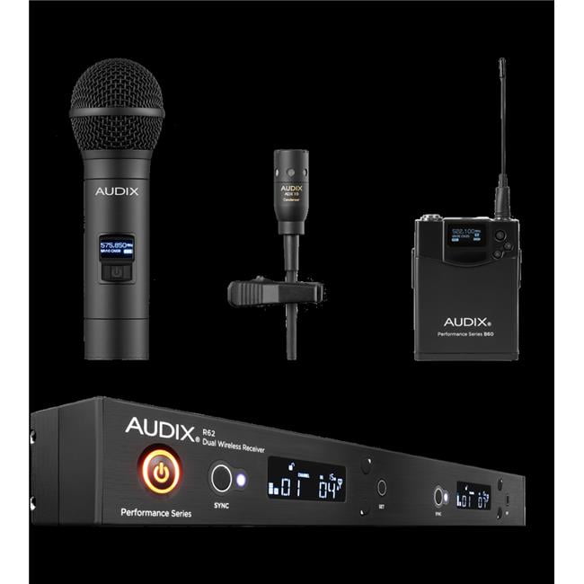 Audix AP62C210 Dual Channel Wireless with H60 & OM2 HH Mic & Bodypack ...