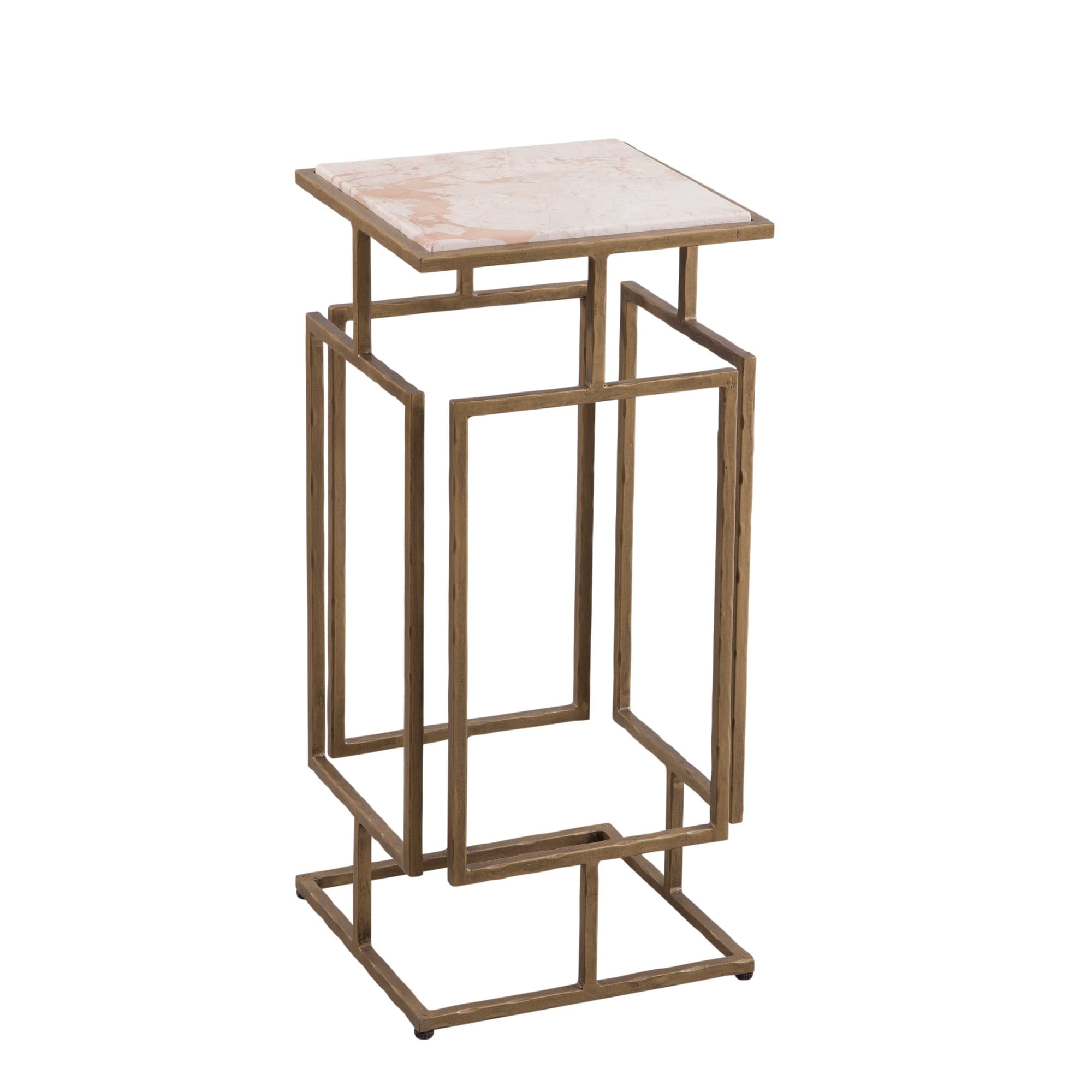 Audrey Antique Brass Accent Table with Italian Marble Top - Walmart.com