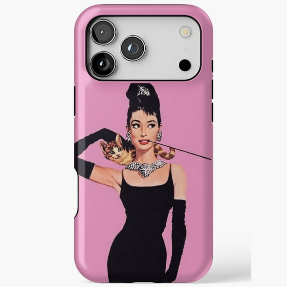 Audrey Cat Art Protective Cover for iPhone 11 12 13 14 15 16 17 Pro Max ...