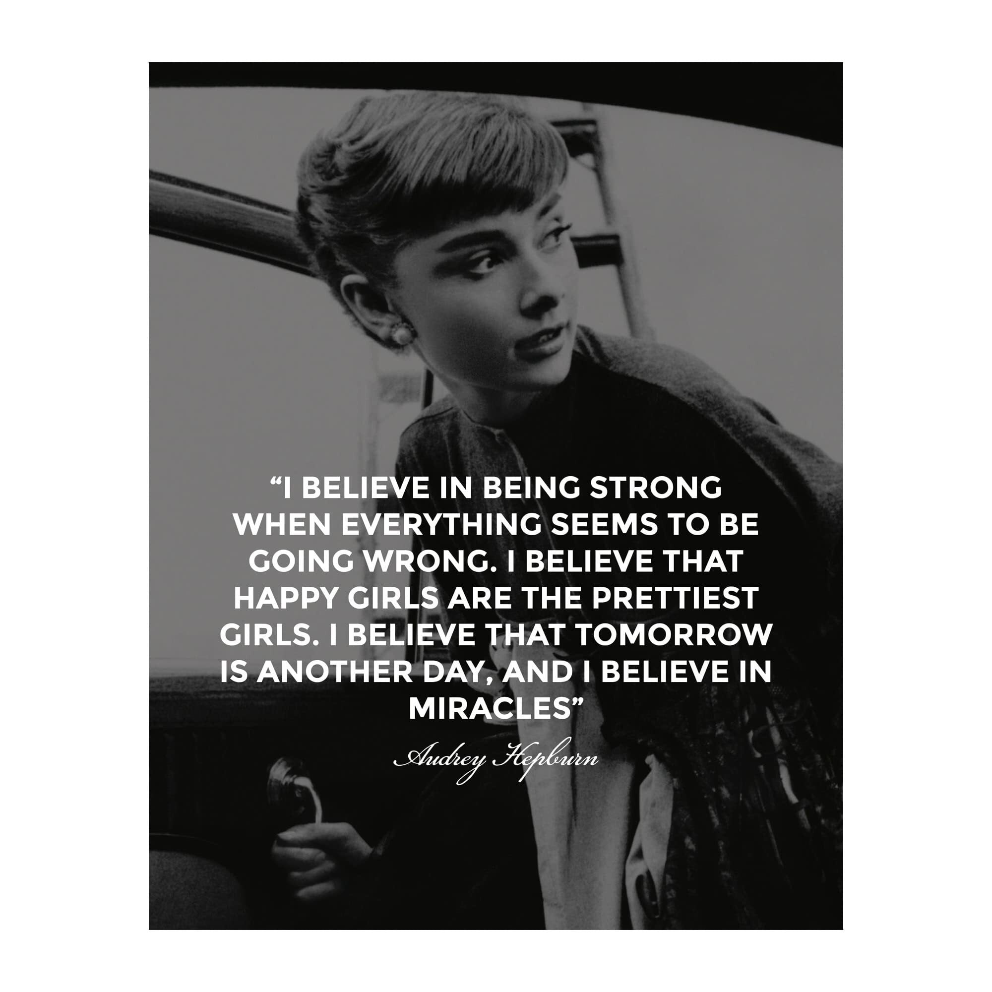 Audrey Hepburn 'I Believe In Being Strong' Quote - Inspirational Quotes ...