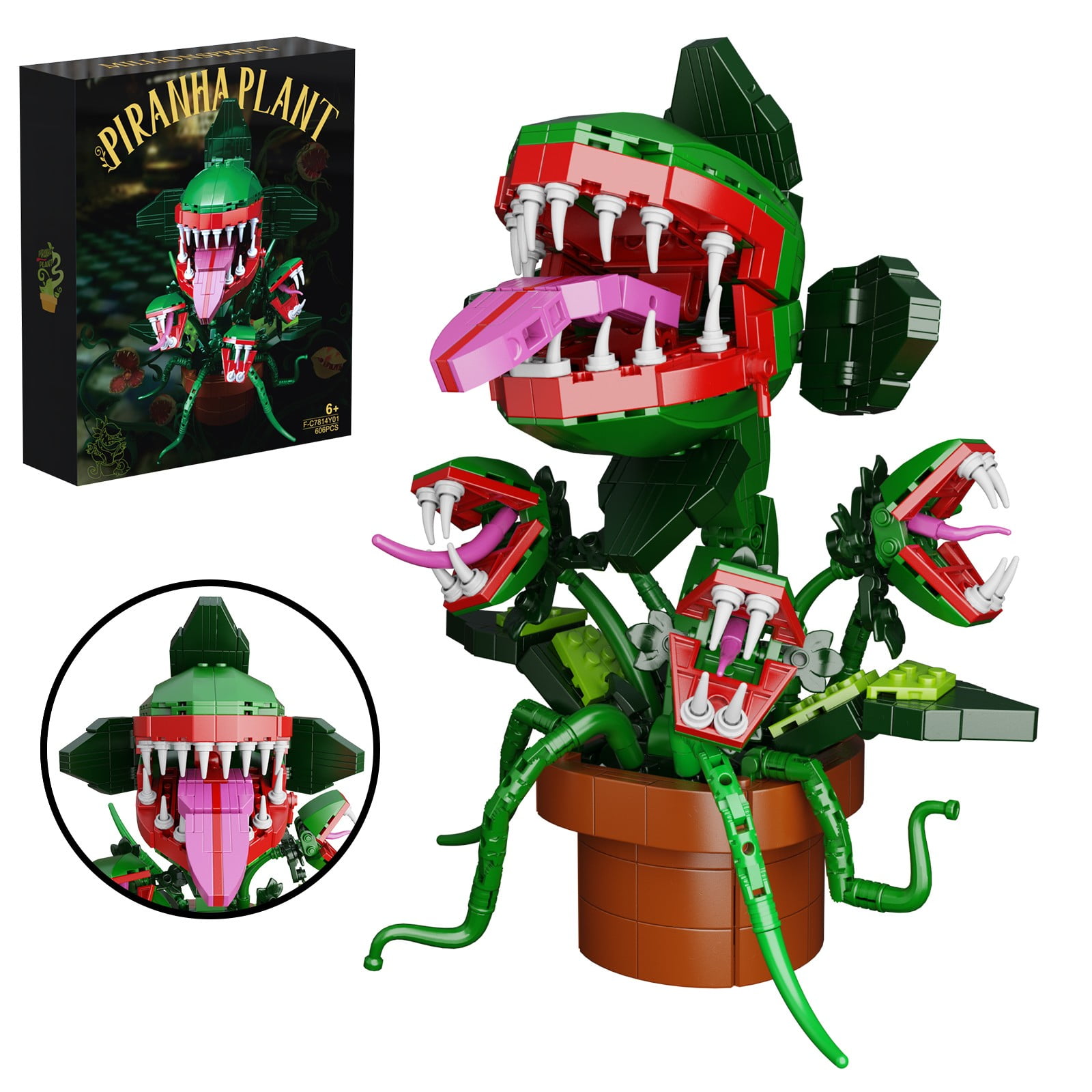 Audrey II Building Block Kit, 605pcs Cannibal Flower Lego-Compatible ...