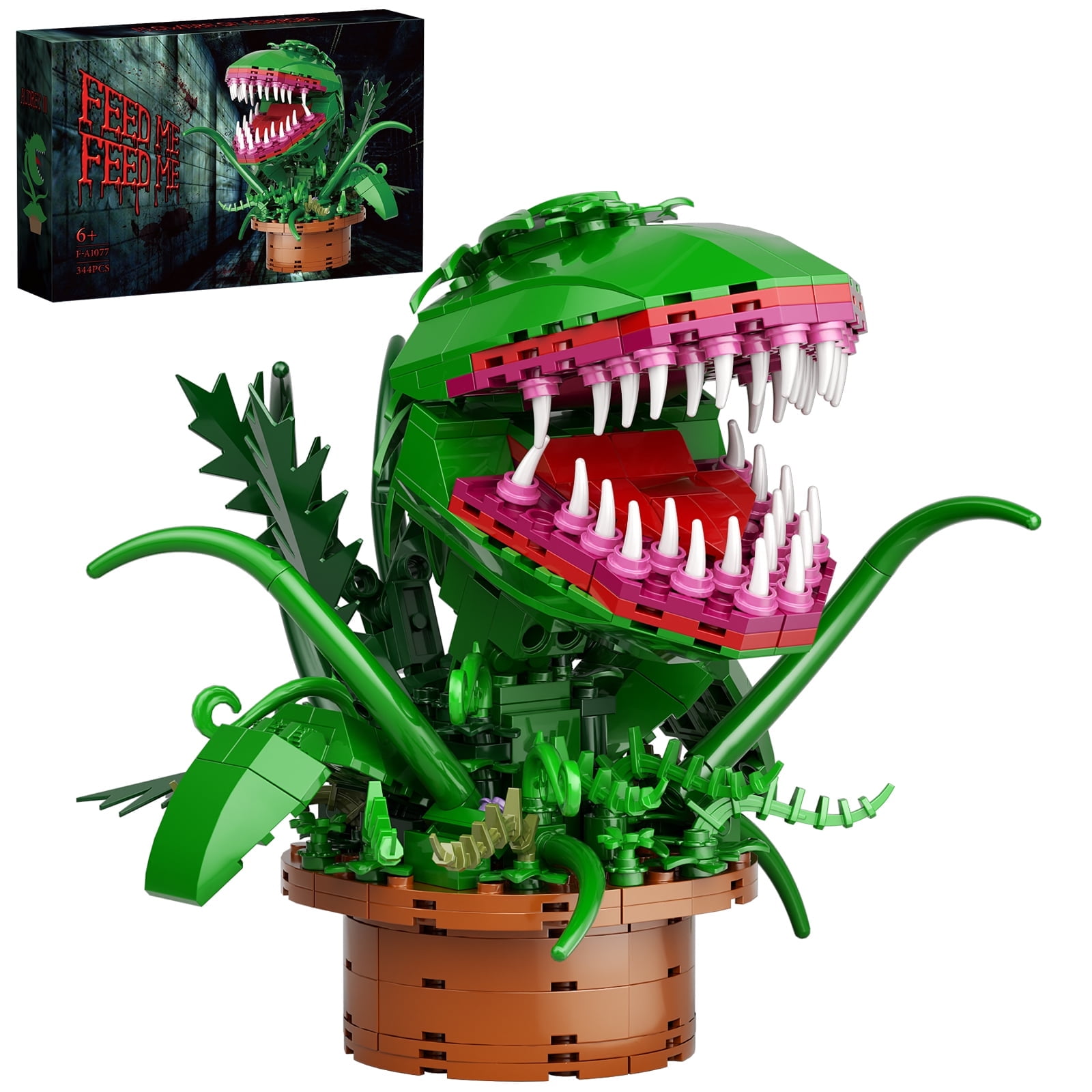 Audrey II Lego-Compatible Building Block Kit, 344pcs Cannibal Flower ...