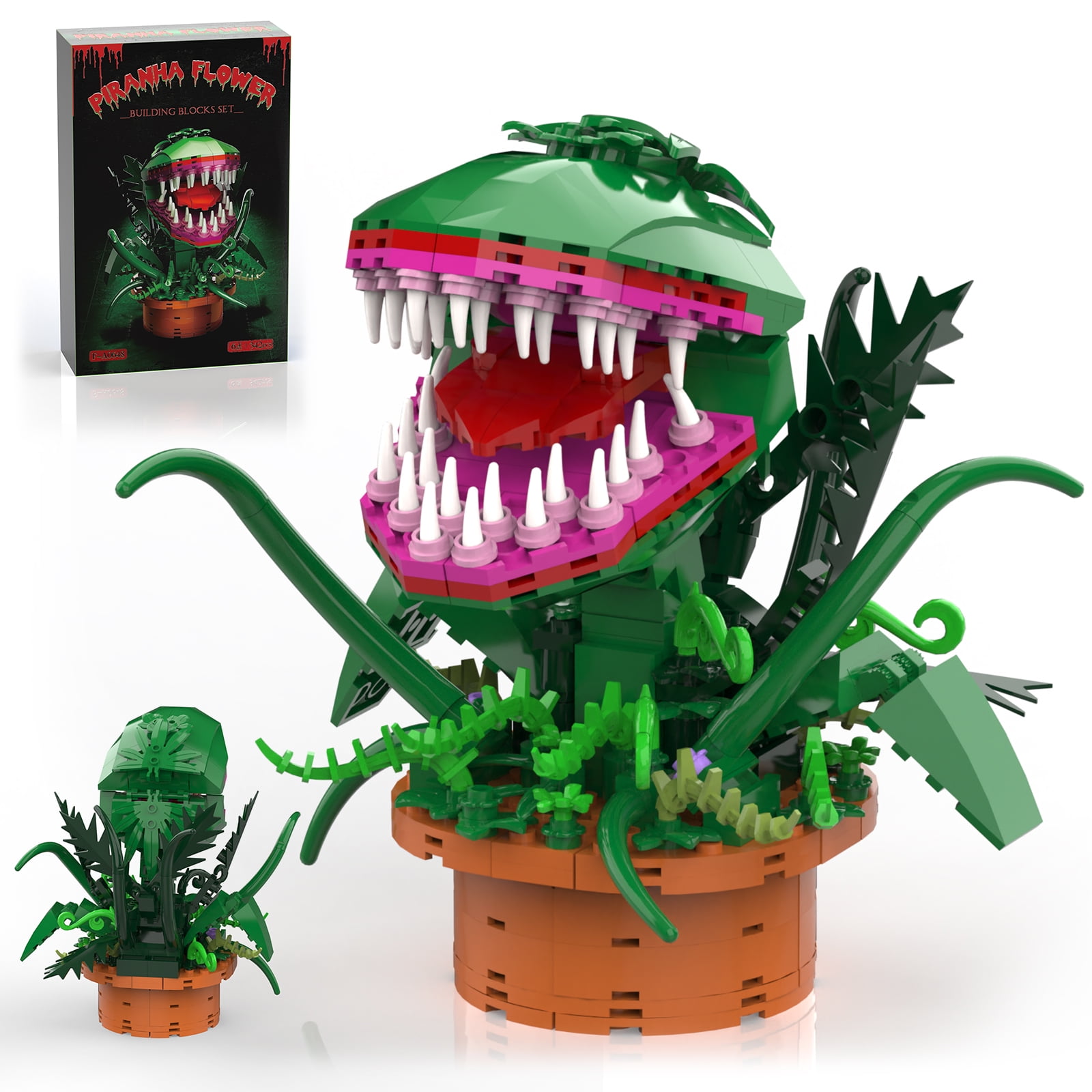 Audrey II Building Blocks Compatible with Lego, Piranha Plant Flower ...