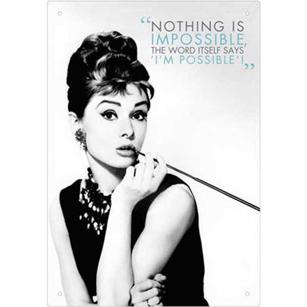 Audrey - Quote Tin Sign - 8x11.5 - Walmart.com
