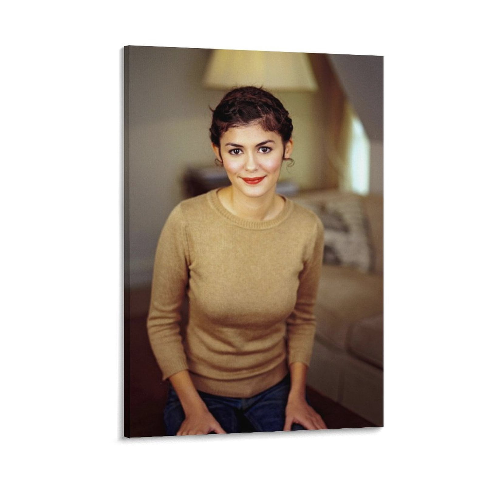 Audrey Tautou Actress France Famous Poster Painting On Canvas Wall Art ...