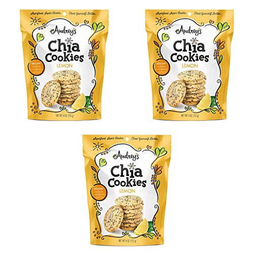 Audrey's Chia Cookies - (Lemon, 6 Pack), Natural, Antioxidants, Omega-3's, Non-GMO - Walmart.com