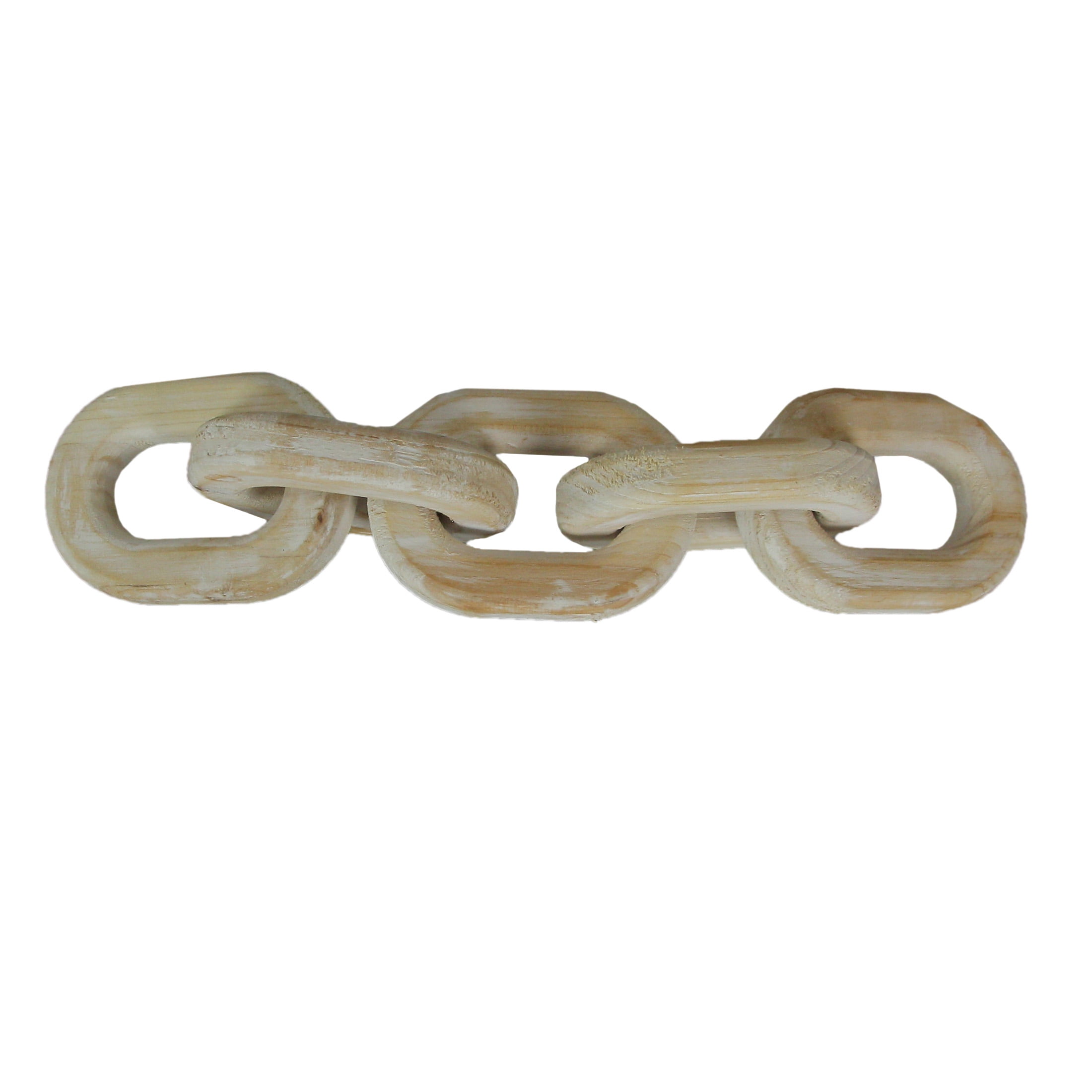 Audreys 13 inch Wood Chain Link Home Decor Sculpture Rustic Farmhouse ...