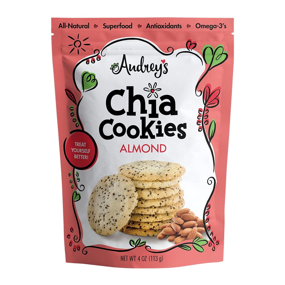 Audreys - Cookie Chia Almond - 4 Oz, Case of 6 - Walmart.com