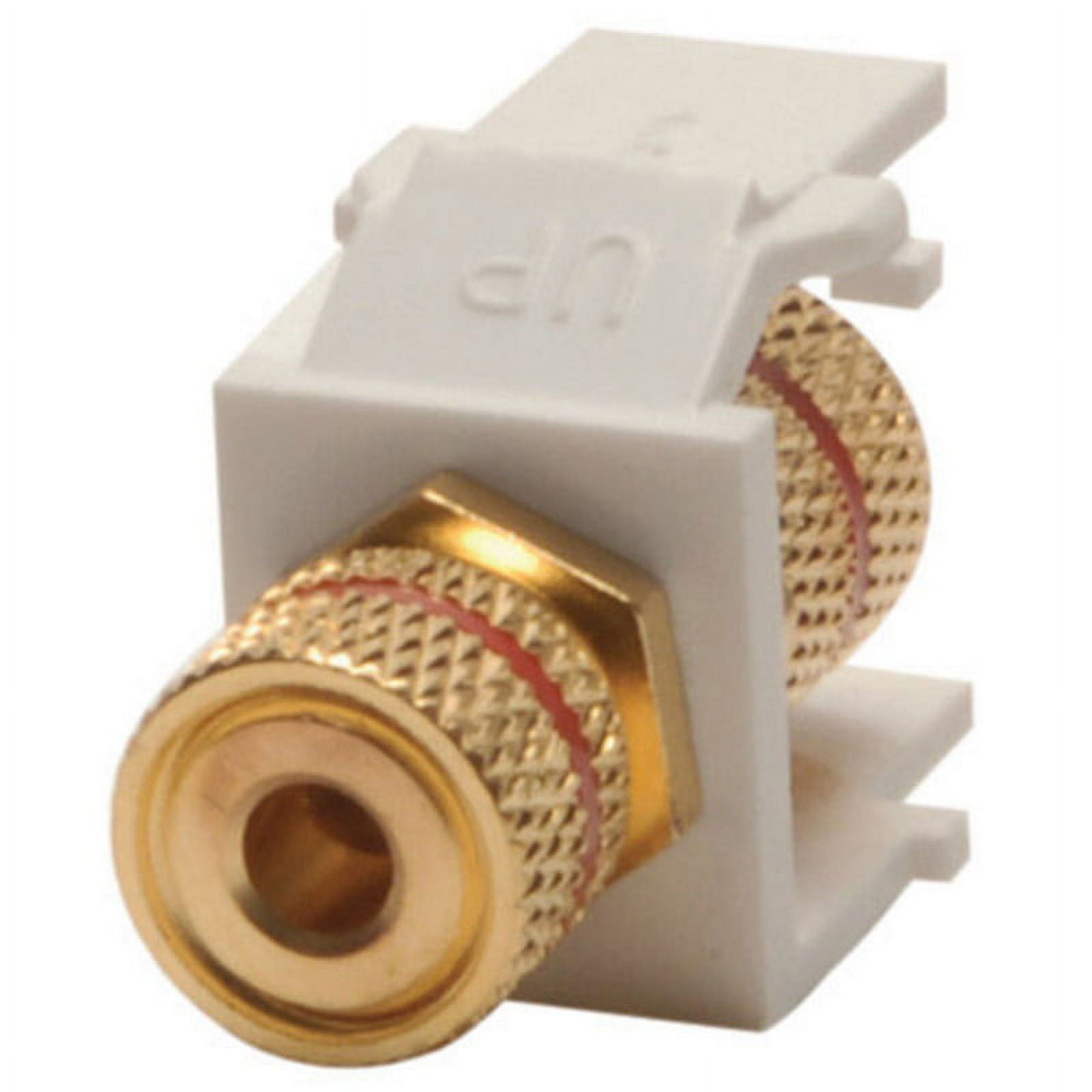 Audtek Keystone Module Red 5-Way Binding Post - White Insert - Walmart.com