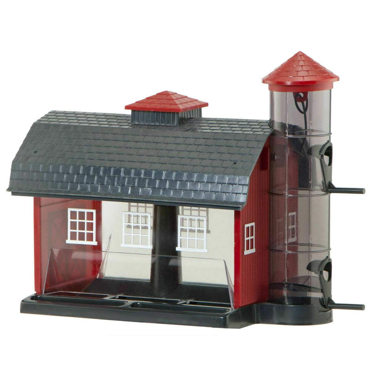 Audubon Bird Feeder Model 6290, Red Barn and Silo Combo, 7 lb Seed ...