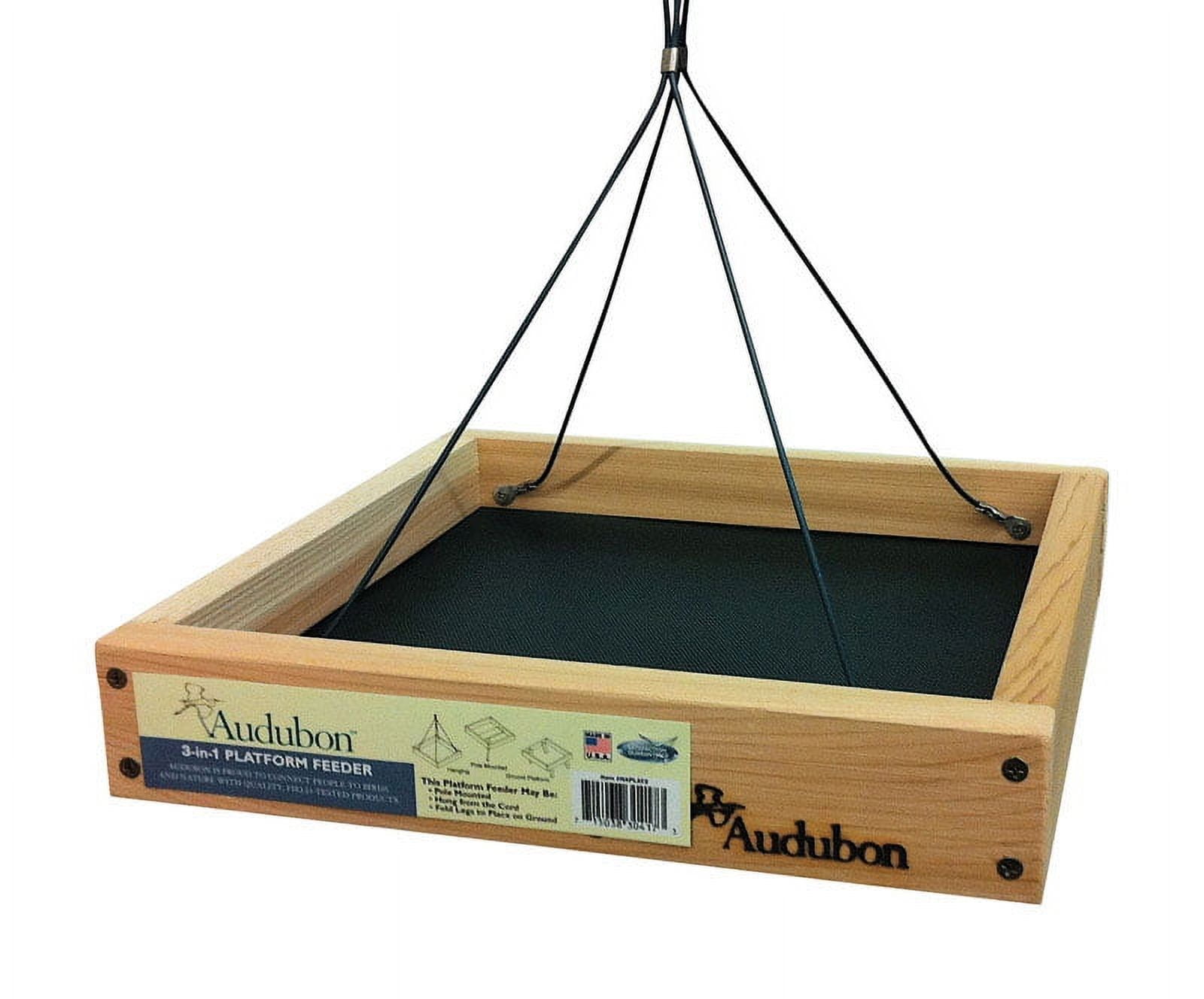 Audubon NAPLAT 2 Bird Feeder 3" 1 Wild Bird 3 lb Cedar/Screen Platform ...