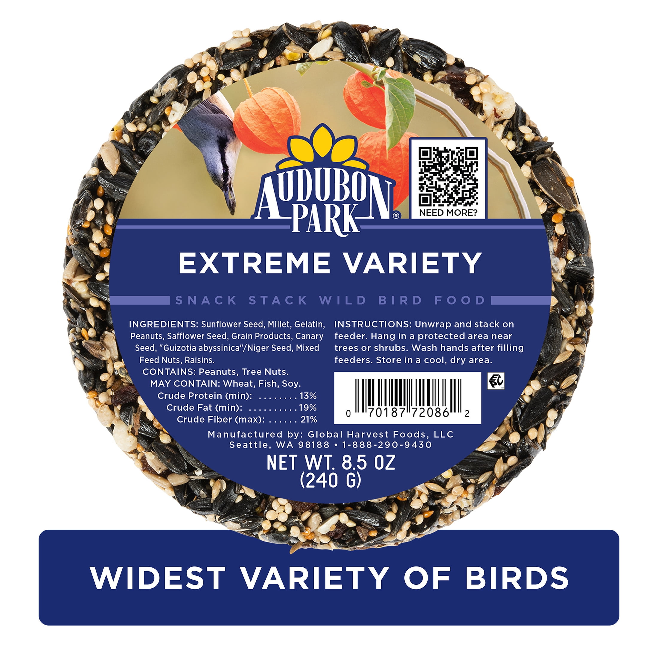 Audubon Park Extreme Snack Stack Wild Bird Food, Dry, 1 Count per Pack ...