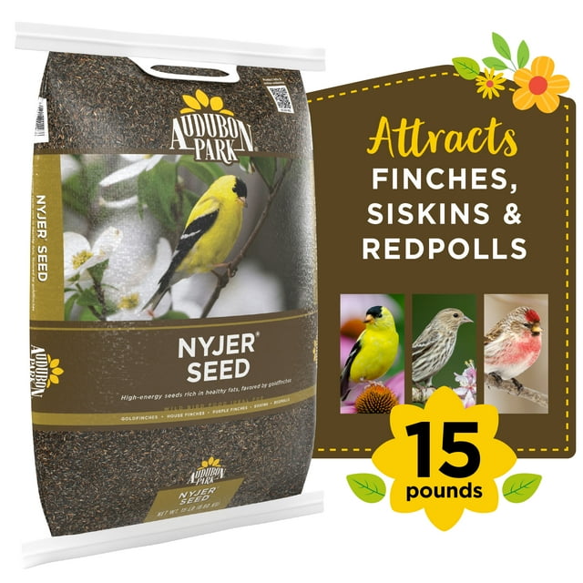Audubon Park Nyjer Seed Wild Bird Food, Dry, 1 Count per Pack, 15 lb ...