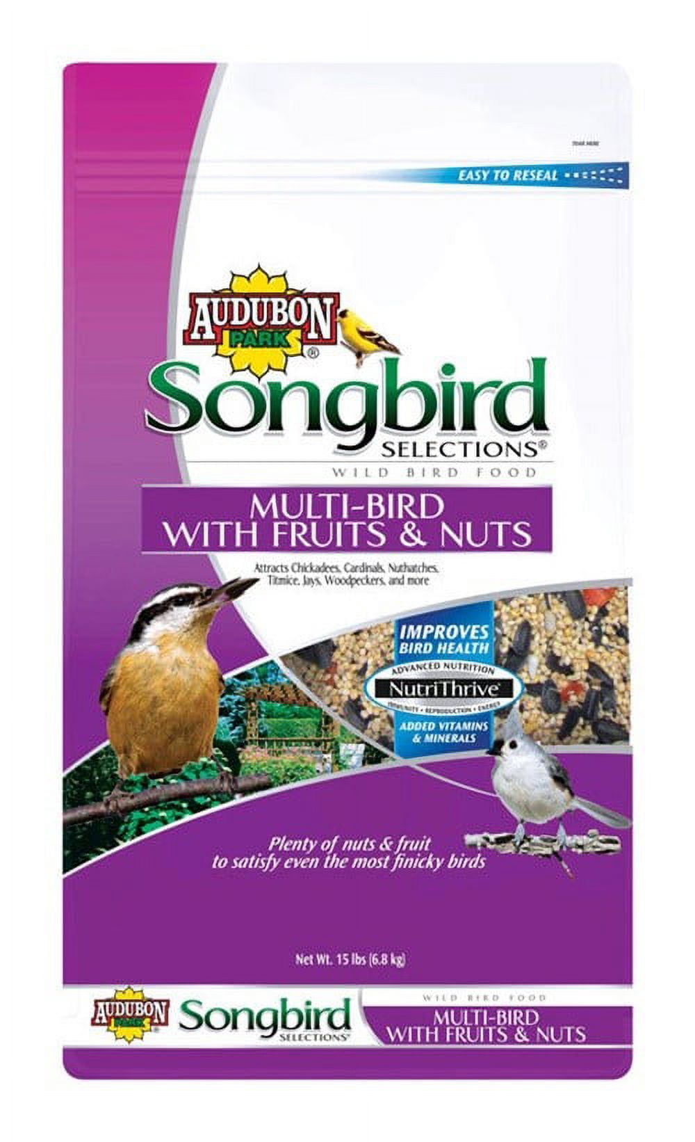 Audubon Park Songbird Selections 11980 Wild Bird Food, 15 lb - Walmart.com
