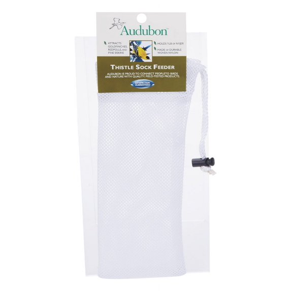 Audubon, Thistle Sock Bird Feeder, 1 POUND CAP, Ready to Hang White ...