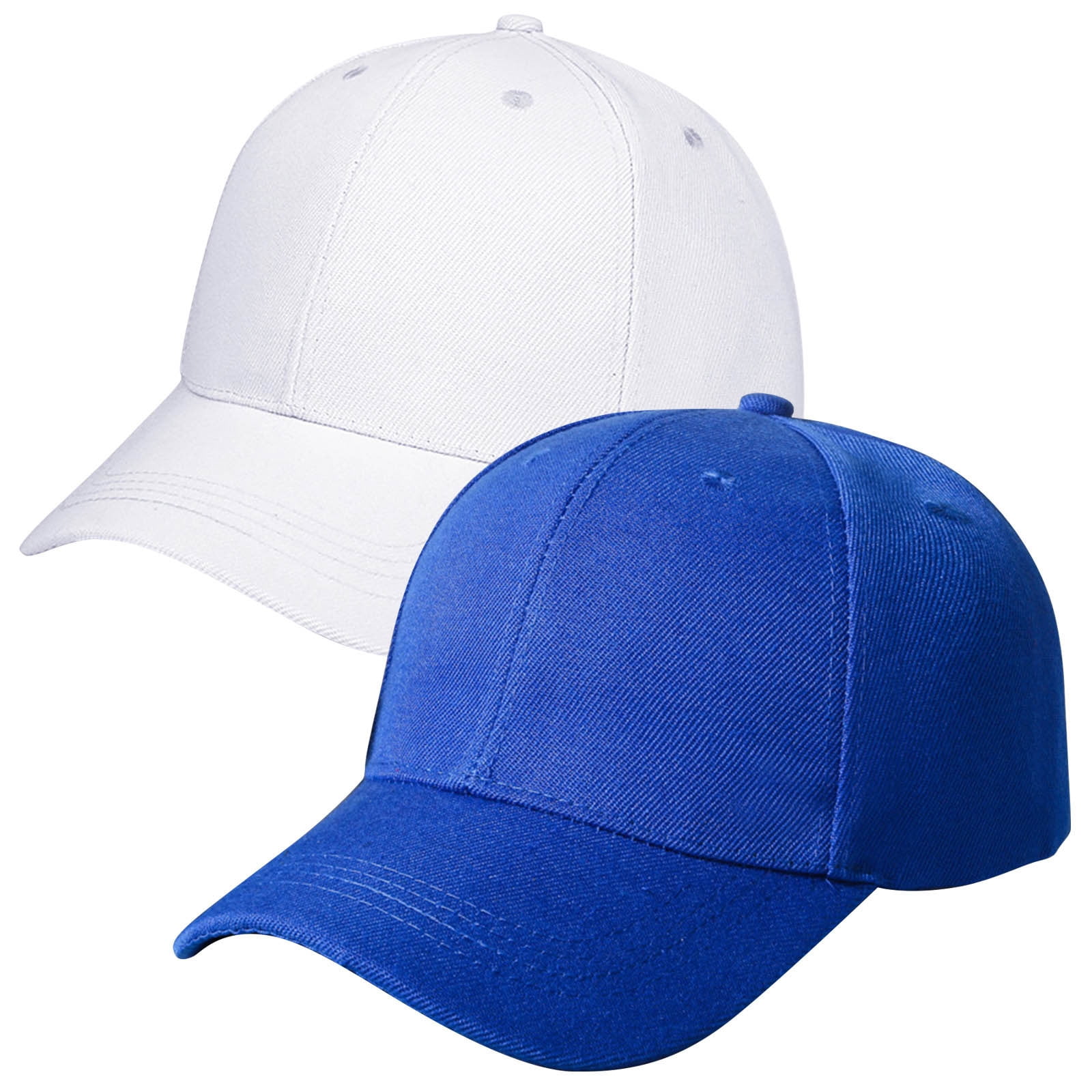 Aueoeo 2PC Men Women Baseball Cap-Low Profiles Adjustable Washed Cotton ...