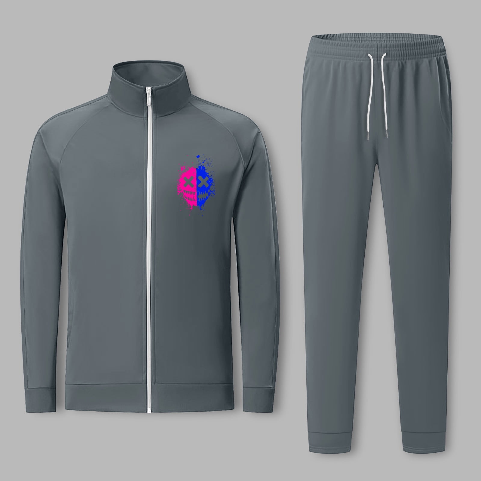 Aueoeo Activewear Suit For Men Tracksuit Sweatsuit Casual Drawstring ...