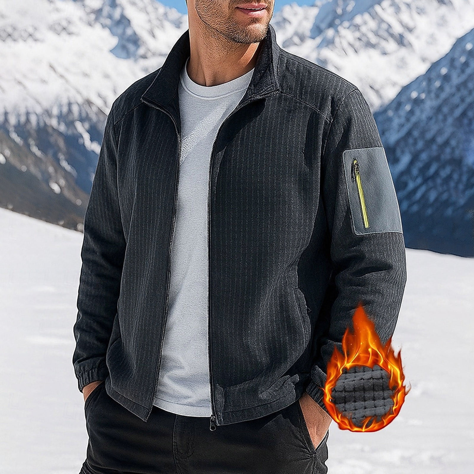 Aueoeo Biker Jacket Cycling Jacket Men's Fashion Solid Color Outdoor ...
