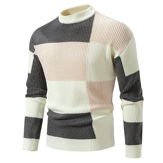 Aueoeo Cable Knit Sweater Dress Dressy Sweaters Man Color Match Knit ...