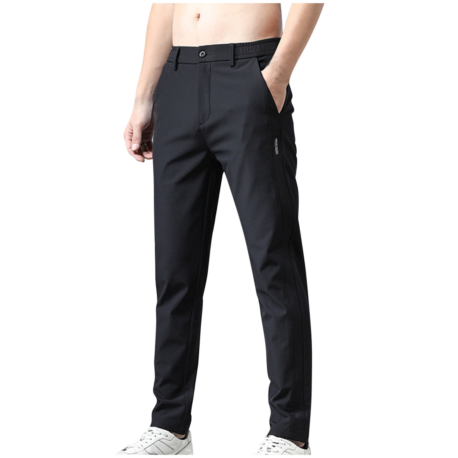 Aueoeo Cargo Pants For Mens Casual Regular Fitted Lightweight Elastic ...