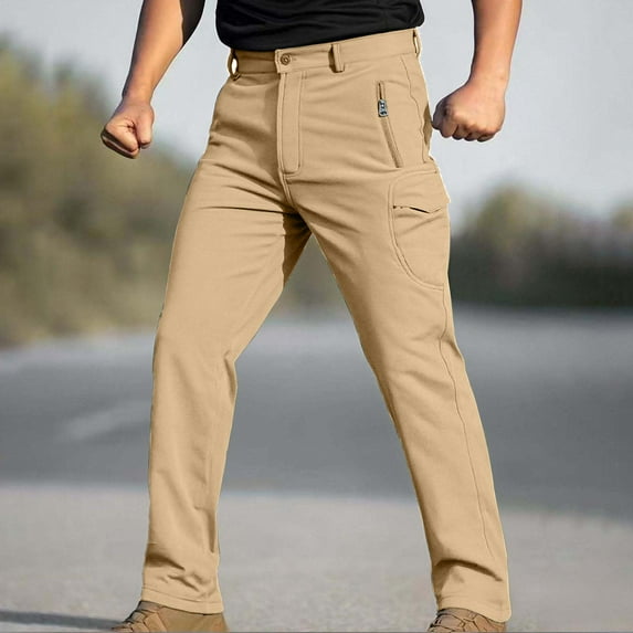 Aueoeo Cargo Pants Men Work Pants Mens Velvet Pants With Multiple ...