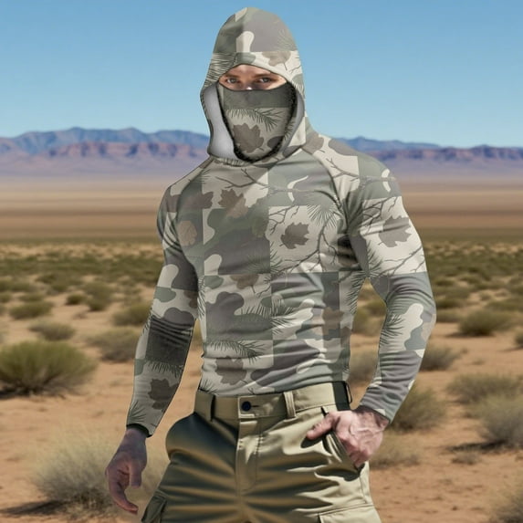 Aueoeo Casual Hooded for Mens Long Sleeve Ice Silk Sunscreen Cool Sun ...