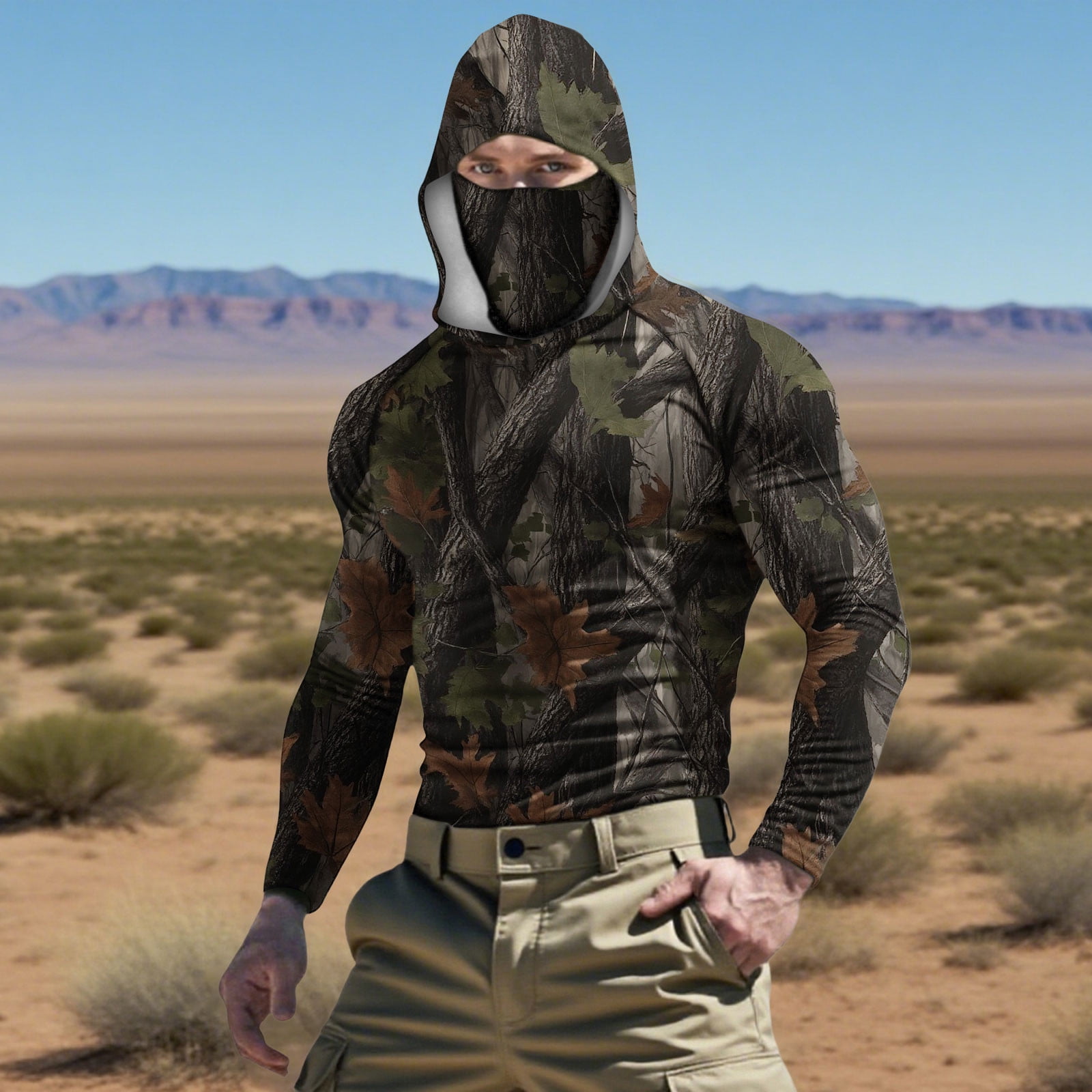 Aueoeo Casual Hooded for Mens Long Sleeve Ice Silk Sunscreen Cool Sun ...