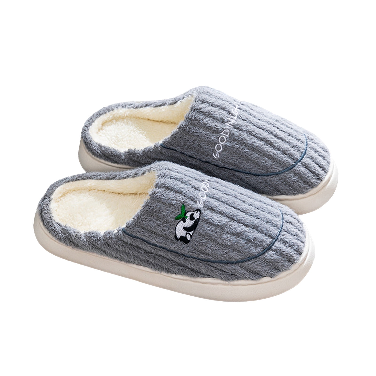 Aueoeo Cute House Slippers, Women's Fuzzy Memory Foam Slippers Warm ...