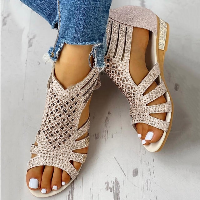 Aueoeo Cute Sandals for Women, Summer Flat Sandals for Women ...
