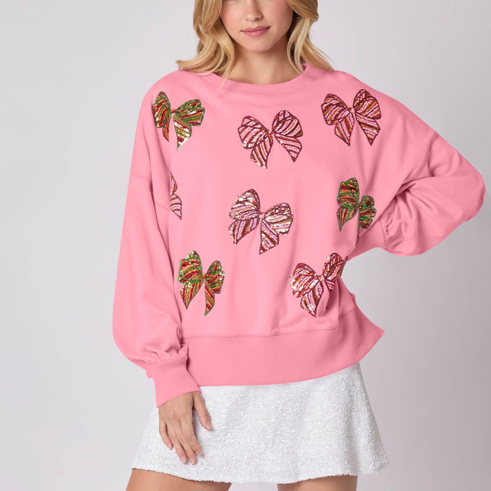 Aueoeo Cute Tops, Workou Pullover Women's Fashionable Casual Loose ...