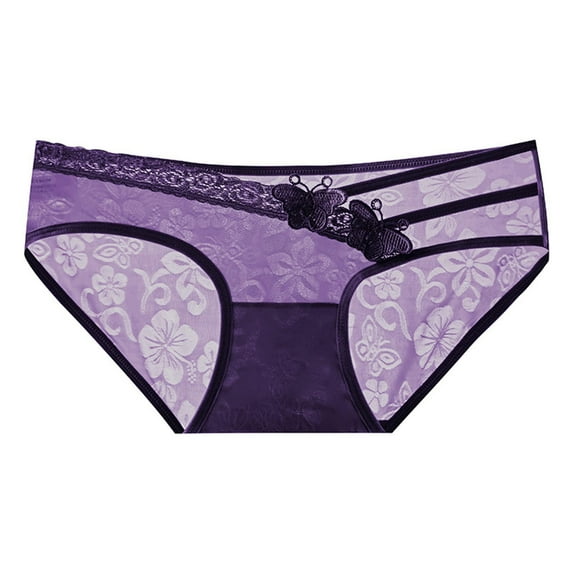 Aueoeo Cute Underwear for Women Huha Underwear Women's Lace Abdomen Mid ...