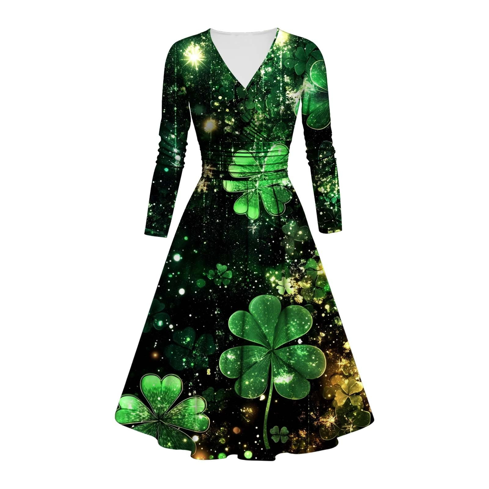 Aueoeo Dresses for Women Dresses for Women Ladies' Printed Style Long ...