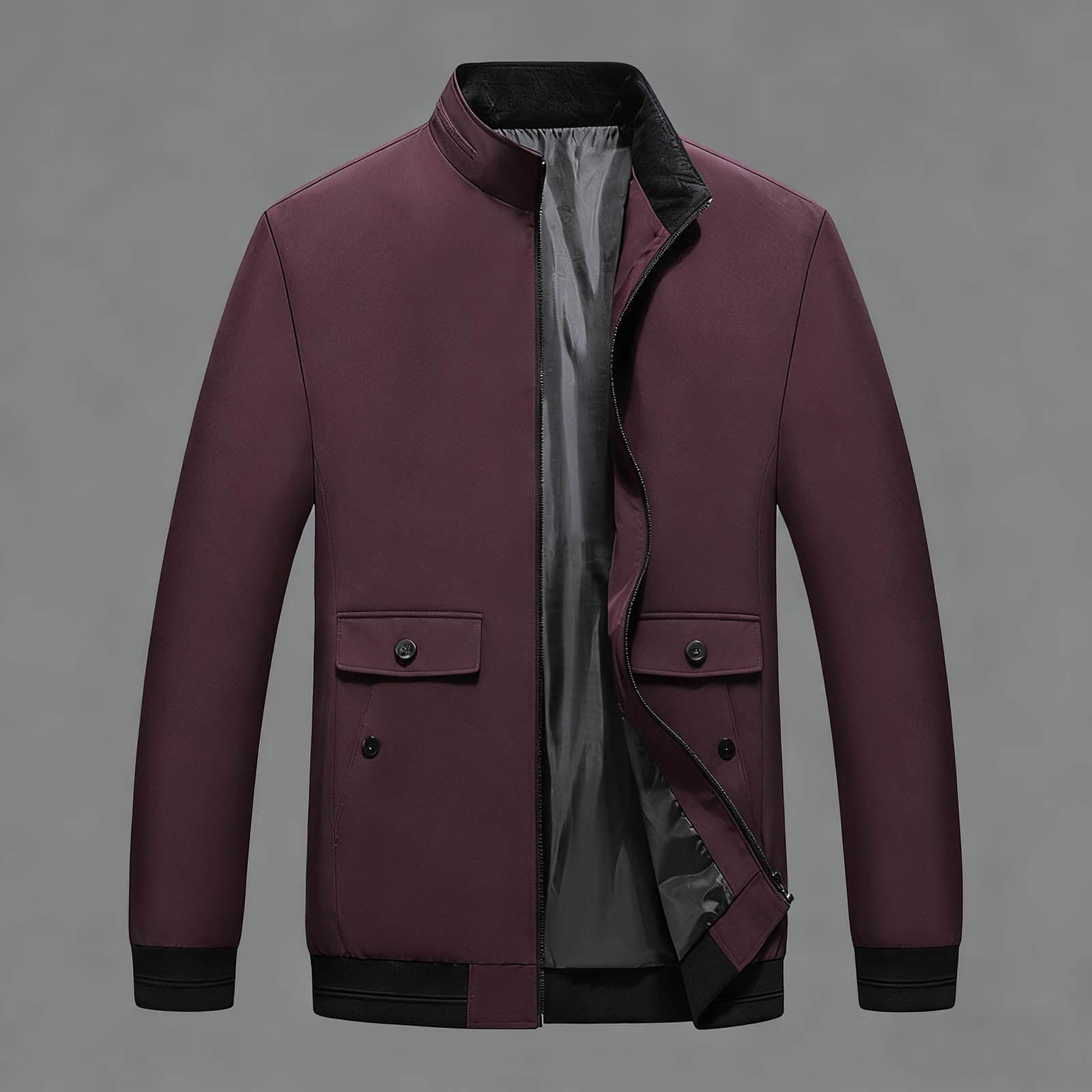 Aueoeo Fashion Jackets For Mens Light Windbreaker Full Zip Casual Work ...