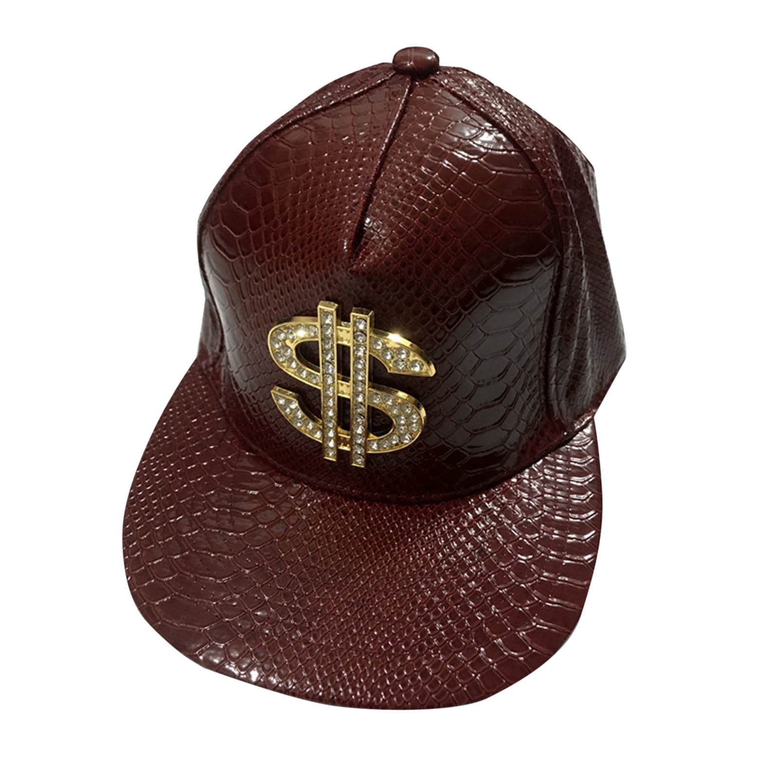 Aueoeo Faux Leather Baseball Caps For Men Casual Street Trendy Hats Hip ...