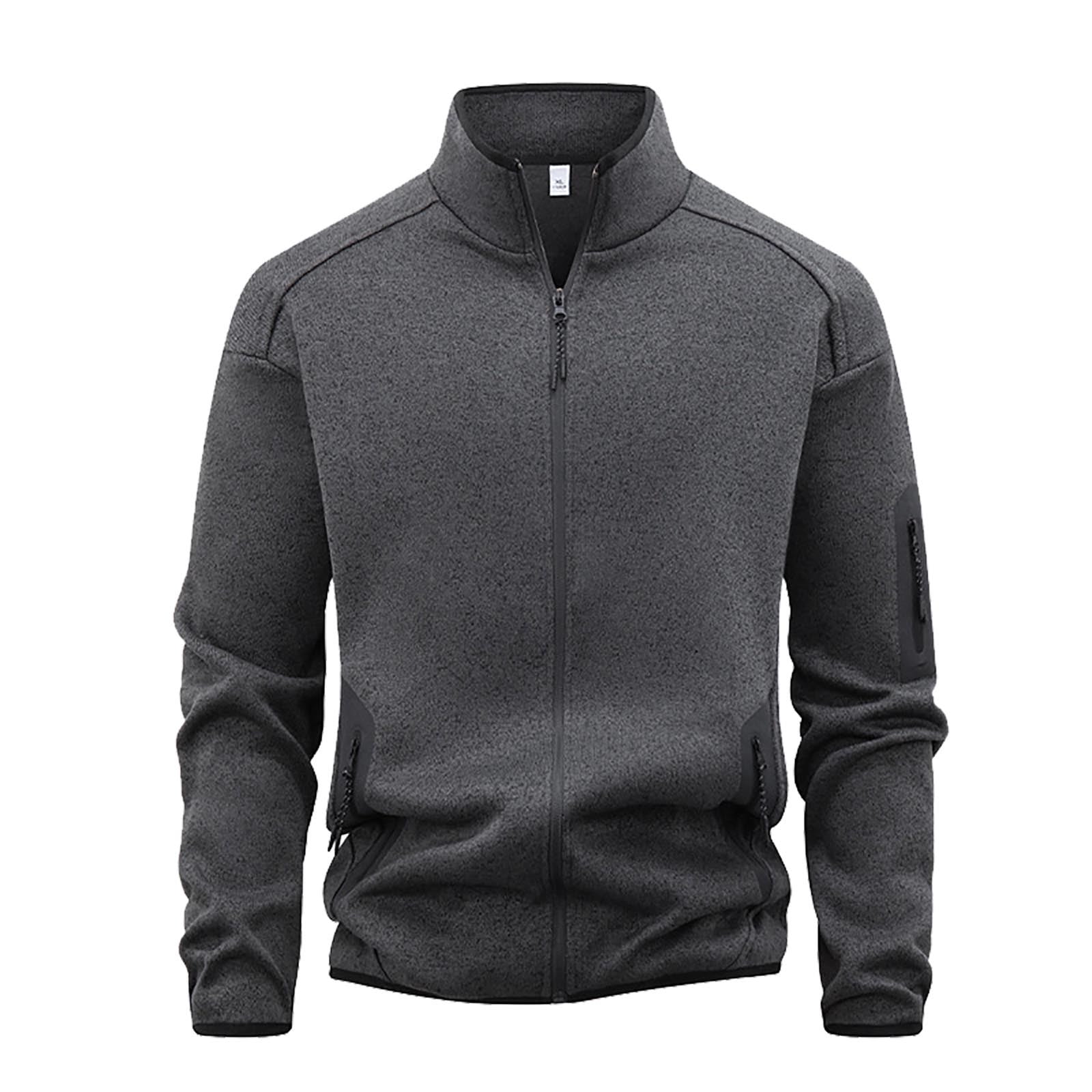 Aueoeo Formal Jackets For Mens Cozy Warm Fuzzy Lined Long Sleeve Coats ...