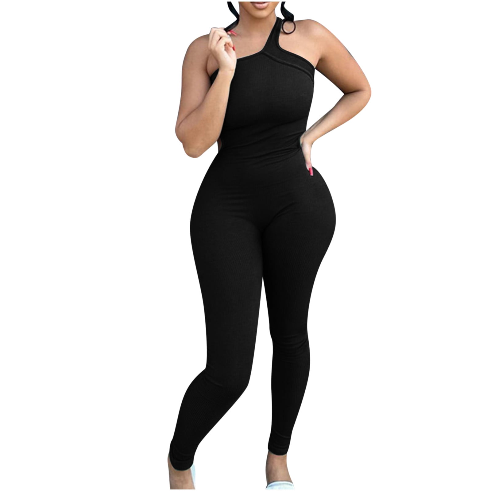 Aueoeo Formal Jumpsuits for Women, Women's One Piece Bodycon Jumpsuit ...