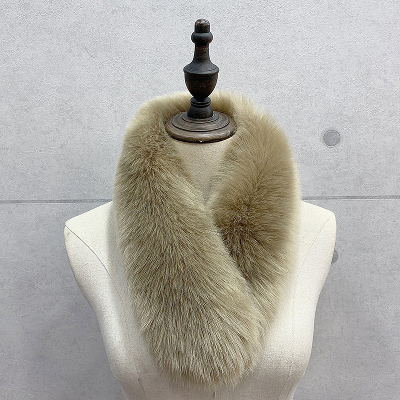 Aueoeo Furs Collar Scarf For Women Faux Furs Scarves Neck Soft Elegant ...