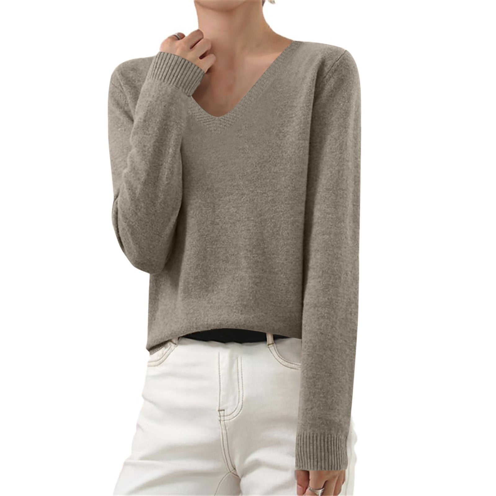 Aueoeo Girls Sweaters, Sweater Dress Womens Sweater Cardigan-Neck Long ...