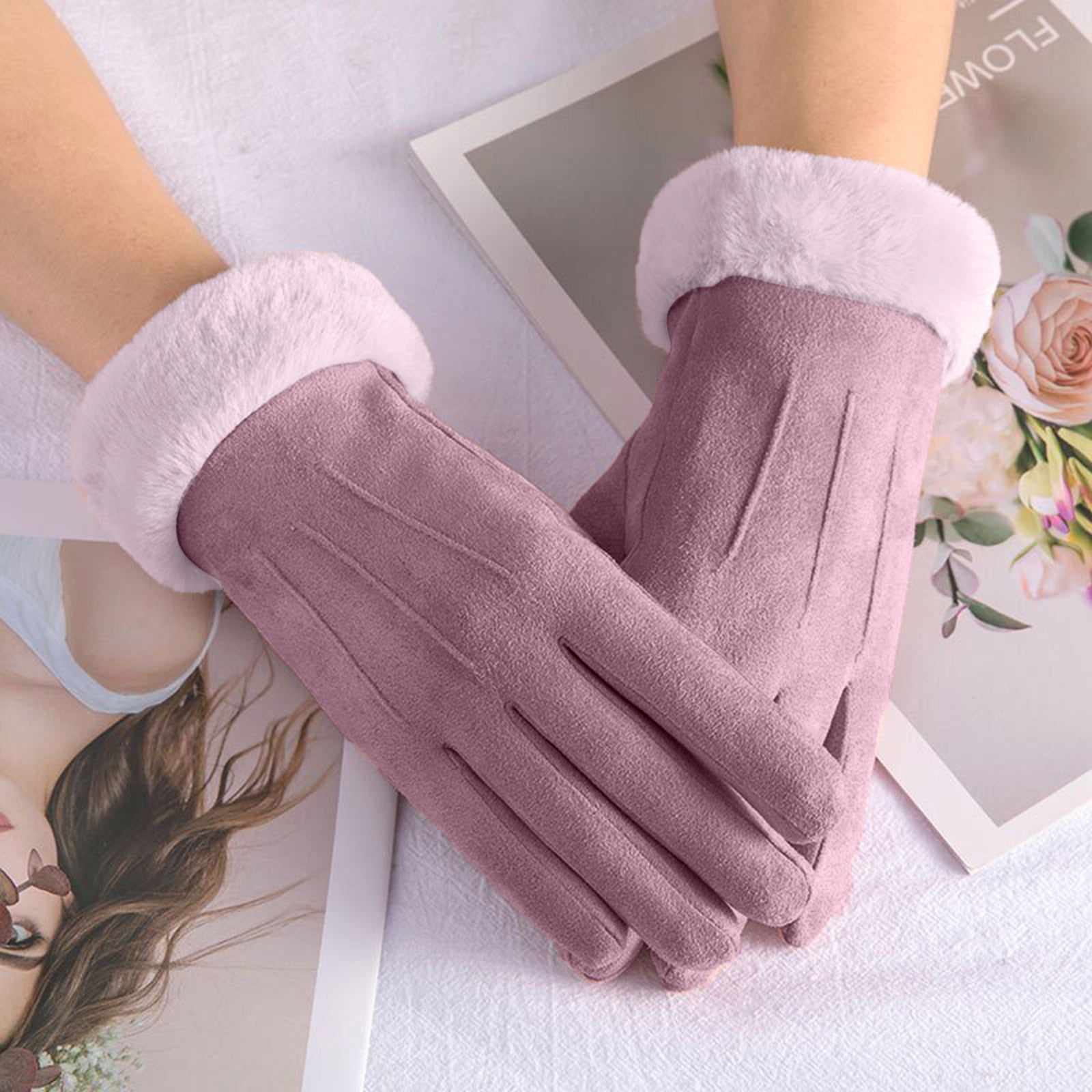 Aueoeo Hand Warmer Gloves Adult Gloves Women's Warm In And Winter ...