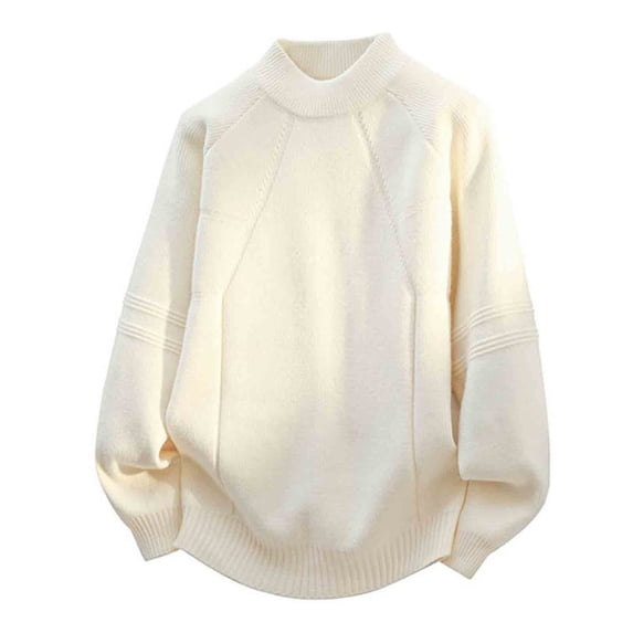 Aueoeo Men Solid Color Knitwear Casual Fashion Soft Comfortable Sweater ...
