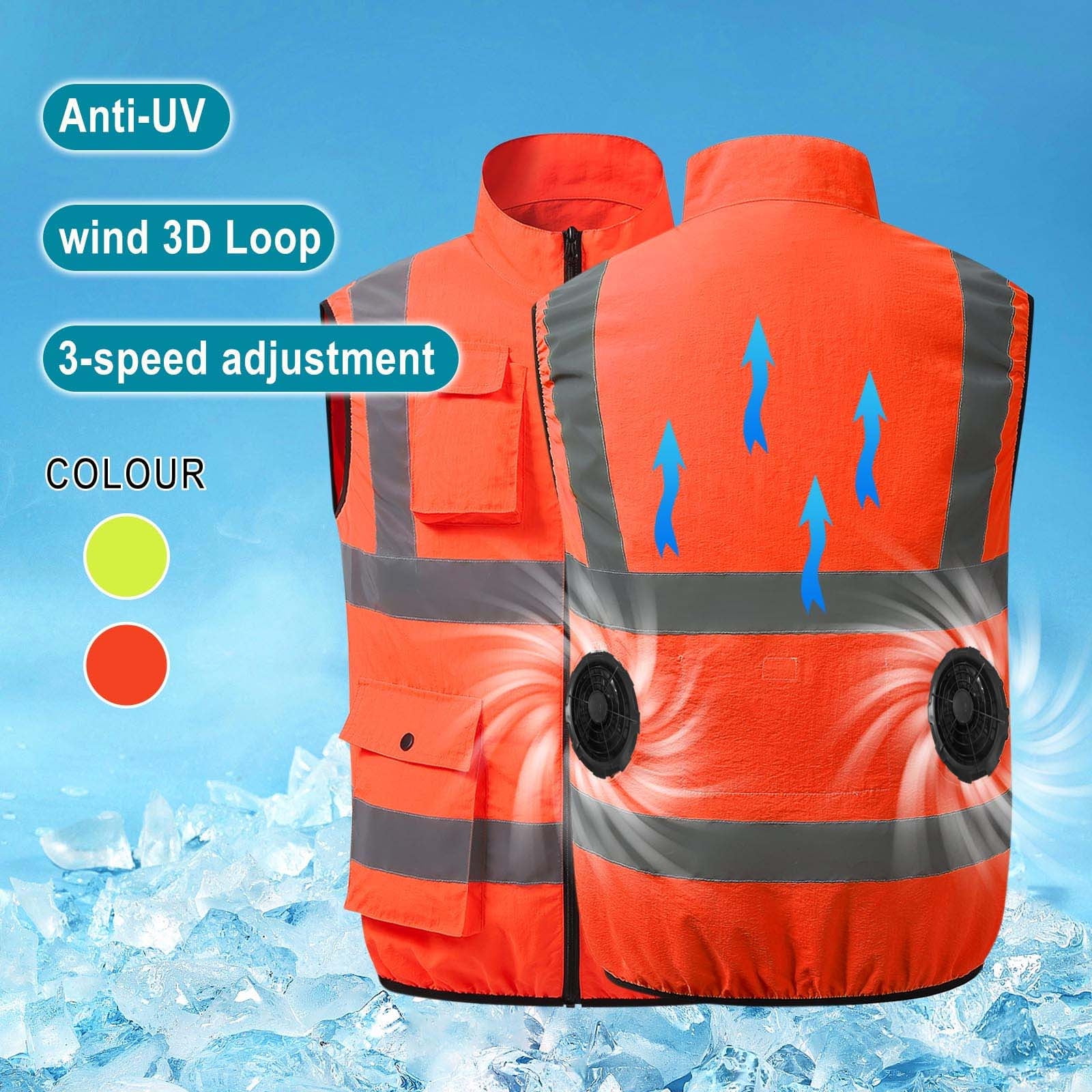 Aueoeo Men Work Vests Reflective Tank Construction Protective ...