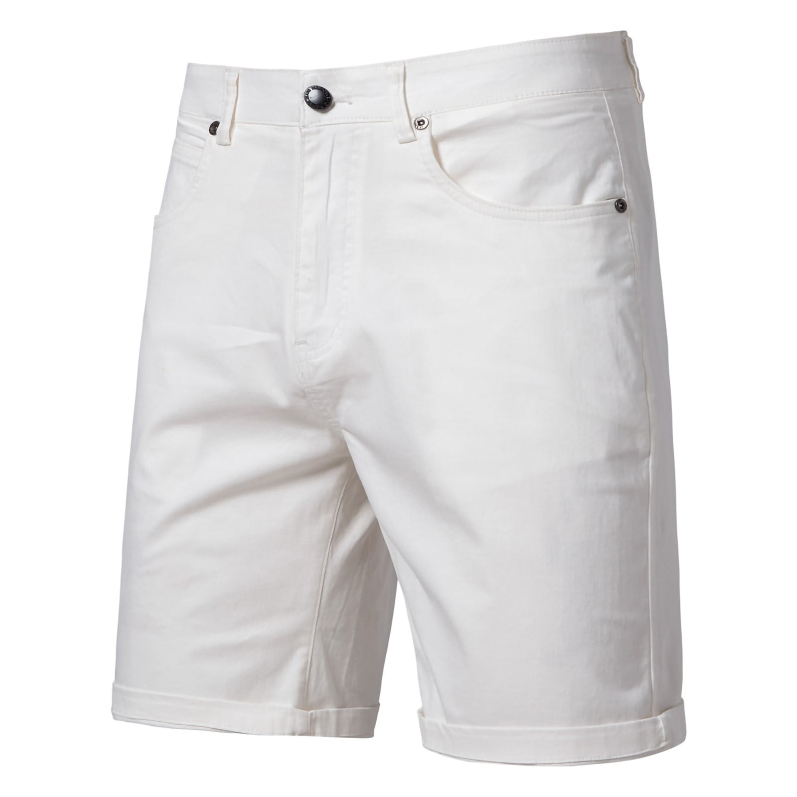 Aueoeo Men's Button Up Shorts Casual Everyday Wear Elastic Waist ...