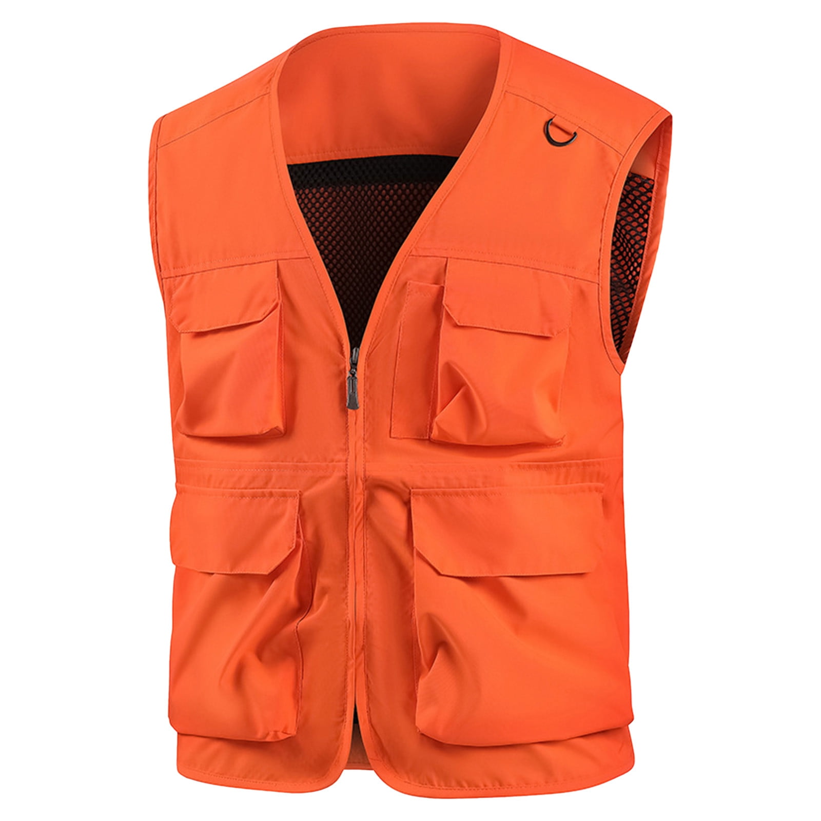 Aueoeo Men's Cargo Vests Lightweight Softshell Golf Running Vests ...